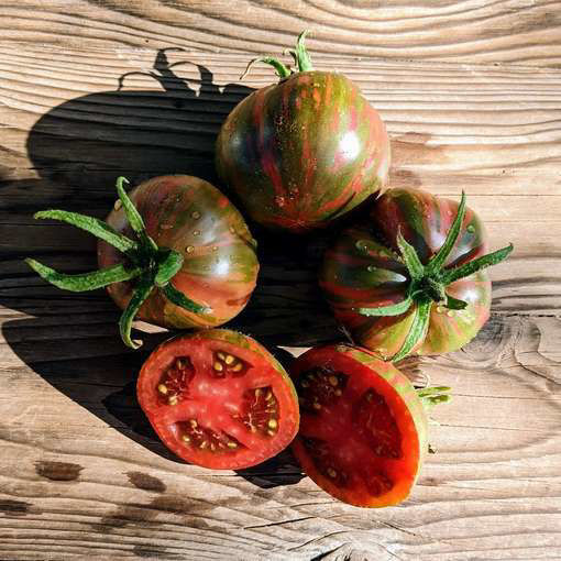 Dark Striped Sweetheart Tomato-Meraki Seeds